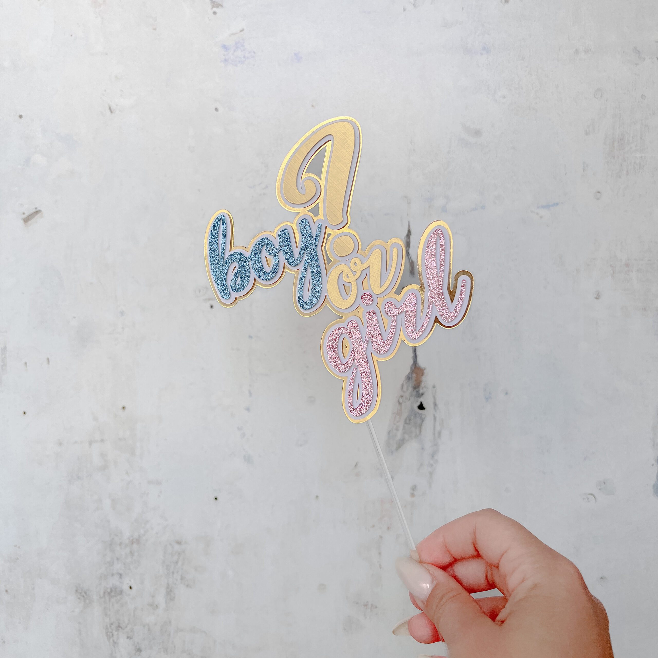 Topper na tort „boy or girl” – Fixicon